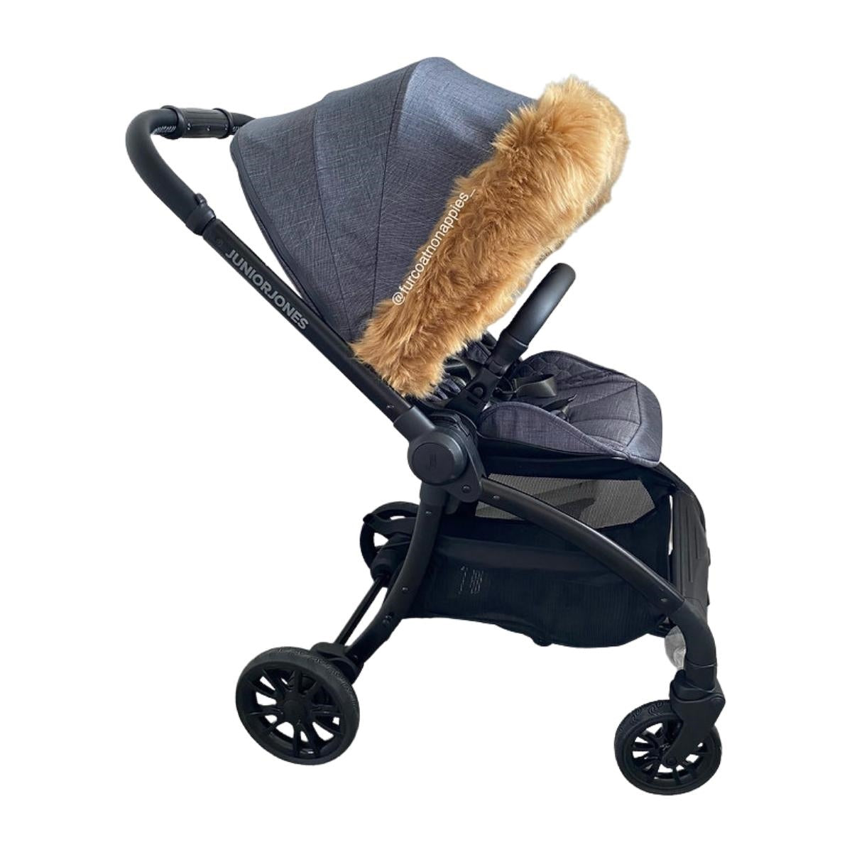 Fur Coat No Nappies Extra Fluffy Faux Fur Universal Pram Hood Trim, Ta ...